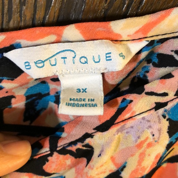 Tops | Floral Flowy Top Womens Plus 3x Swing Tee | Poshmark